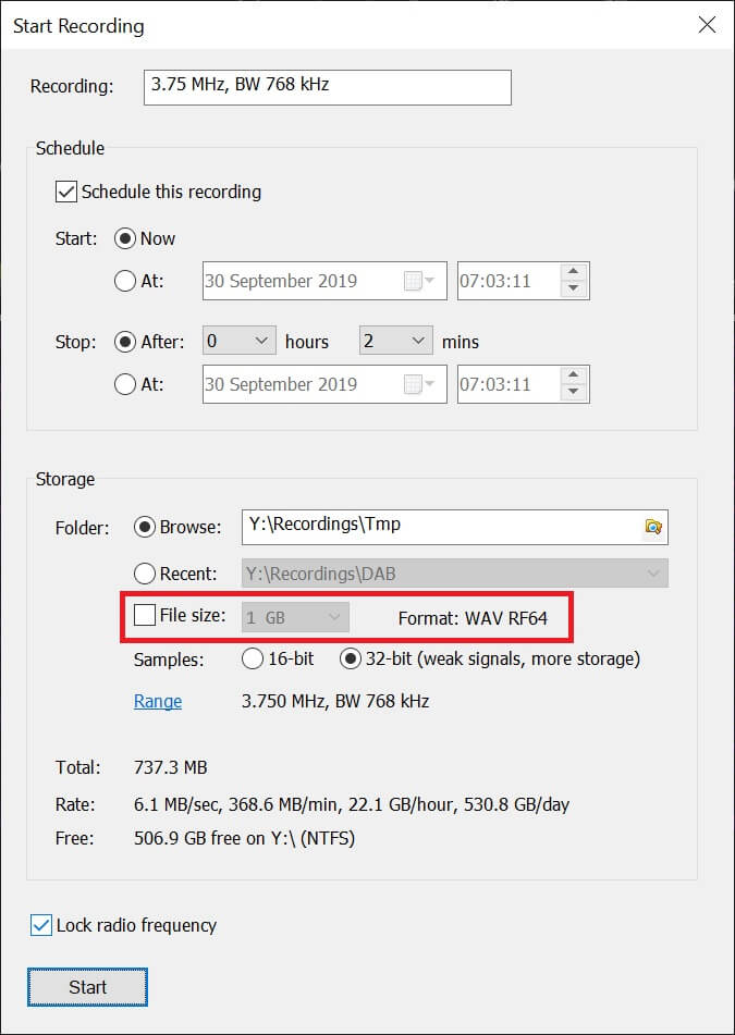 Data Recording & Playback Scheduler | SDR-Radio.com